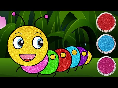 How to Draw A Cute Caterpillar๐| Easy Drawing And Coloring For Kids | Chiki Art | HooplaKidz How To
