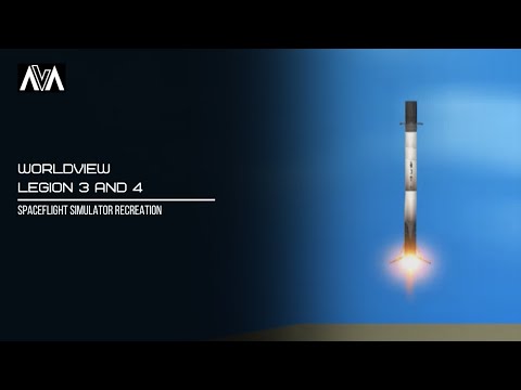 WorldView Legion 3 and 4 satellites Launch Recreation | #space #spacex #landing #falcon9launch