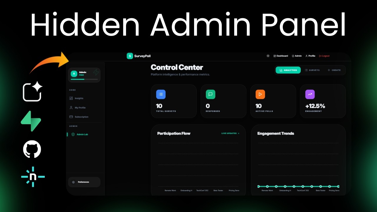 Build & Deploy Web App with Hidden Admin Panel (No Code) | Google AI Studio + Supabase + Netlify