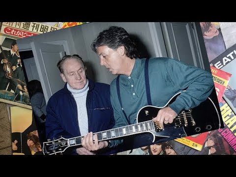 ♫ Paul McCartney tries out a custom-made left-handed "Les Paul Lite", 1988