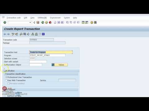 How to create Transaction code in SAP ABAP