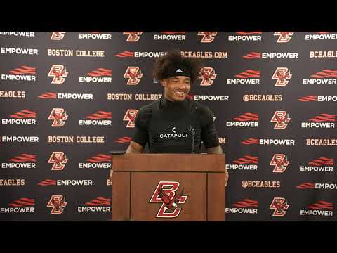 Football: Thomas Castellanos Post Game Press Conference (April 13, 2024)