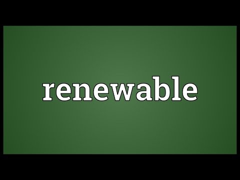 Renewable Meaning
