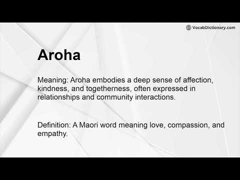 Aroha Meaning