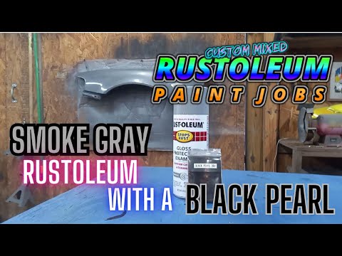 RUSTOLEUM PAINT JOBS CUSTOM MIXED SMOKE GREY WITH A BLACK PEARL!!!