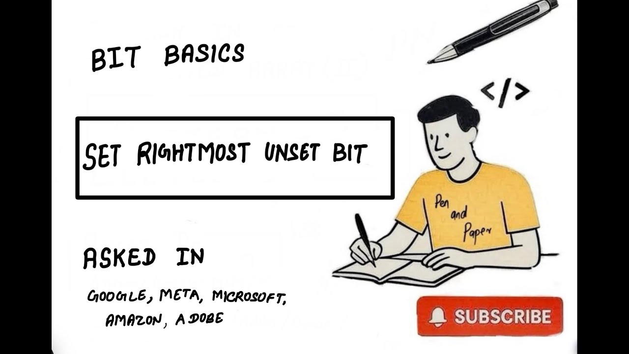 Set the Rightmost Unset Bit | Bit Basics | MAANG Interview Prep | Pen And Paper