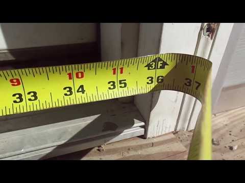 Screen Door Opening: Measuring instructions