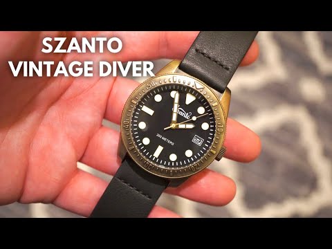 Szanto Vintage Dive Watch Review - Bronze Aged 200M Diver