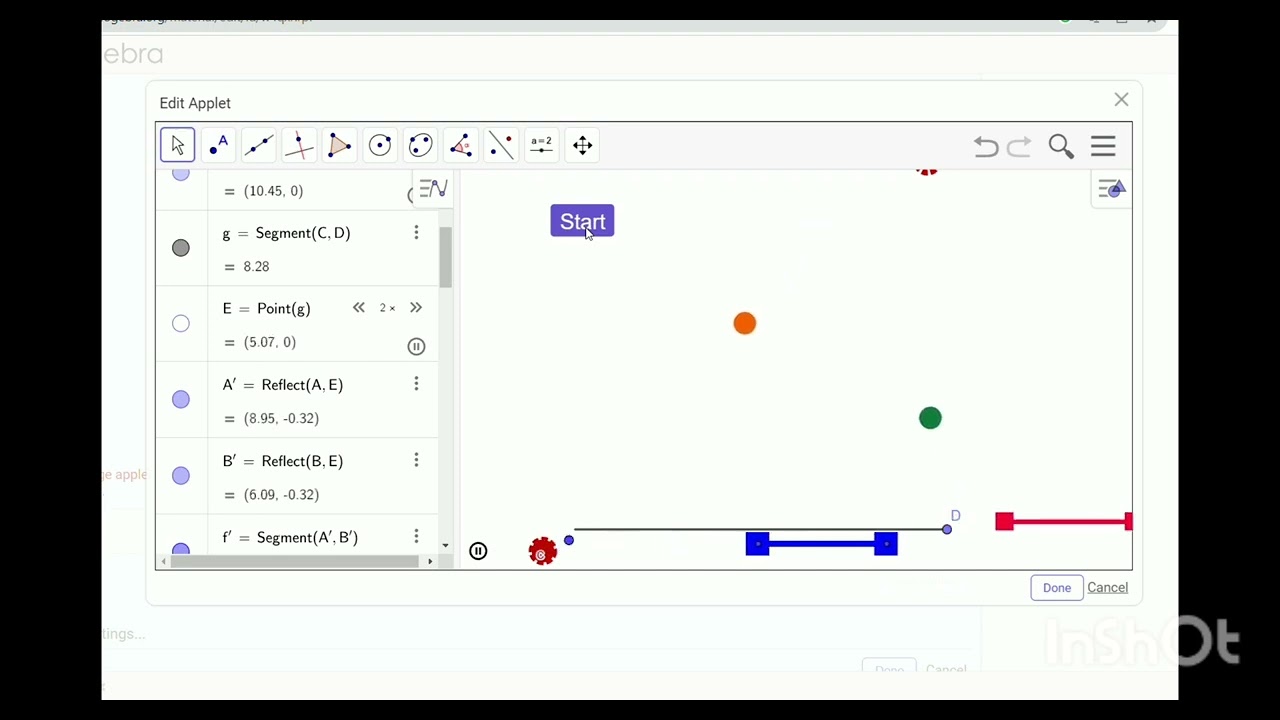@Create balls bouncing game in Geogebra #math #geogebraanimation #games