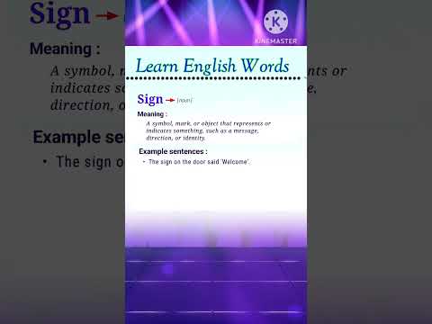 sign meaning in english | what is sign #sign