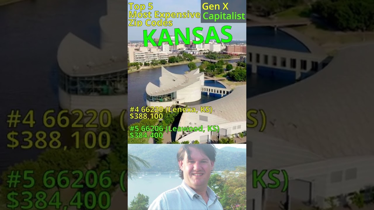 Top 5 Most Expensive KANSAS Home areas by zip code.