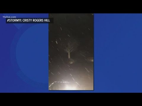 Snow, sleet videos roll in from north Georgia
