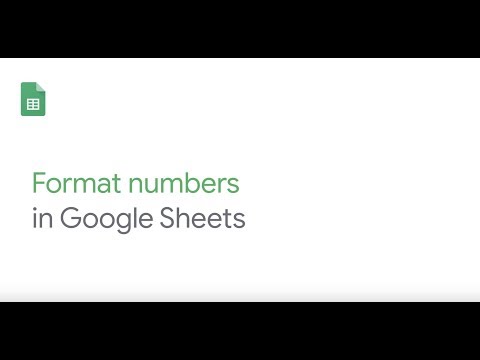 Format numbers in Google Sheets