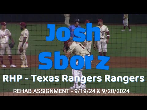 JOSH SBORZ - RHP (Texas Rangers) REHAB ASSIGNMENT Frisco Roughriders