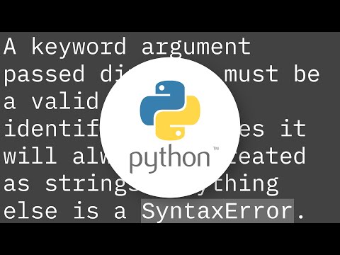 Are the keys of a kwargs argument to Python function guaranteed to be type string?