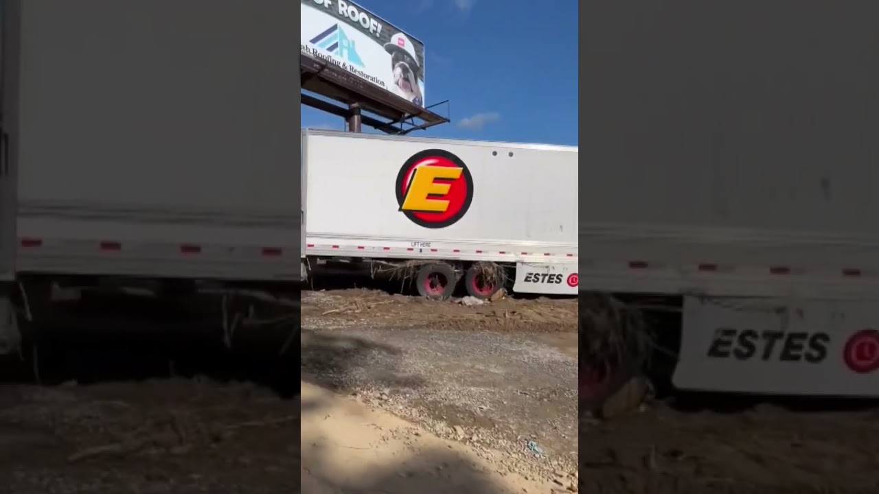 Devastation of Hurricane Helene aftermath in Asheville, North Carolina