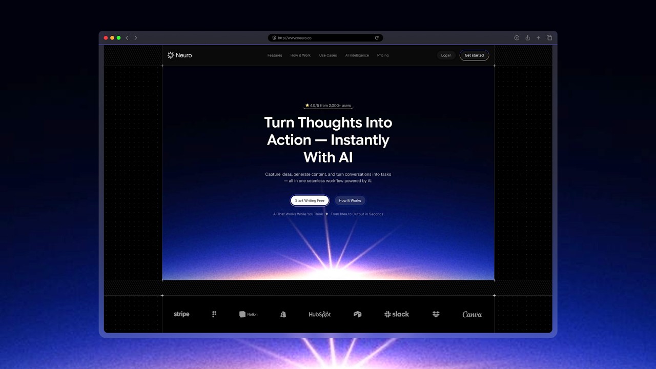 SaaS Productivity Hero Section UI Design | SaaS Product Design | Webflow Development