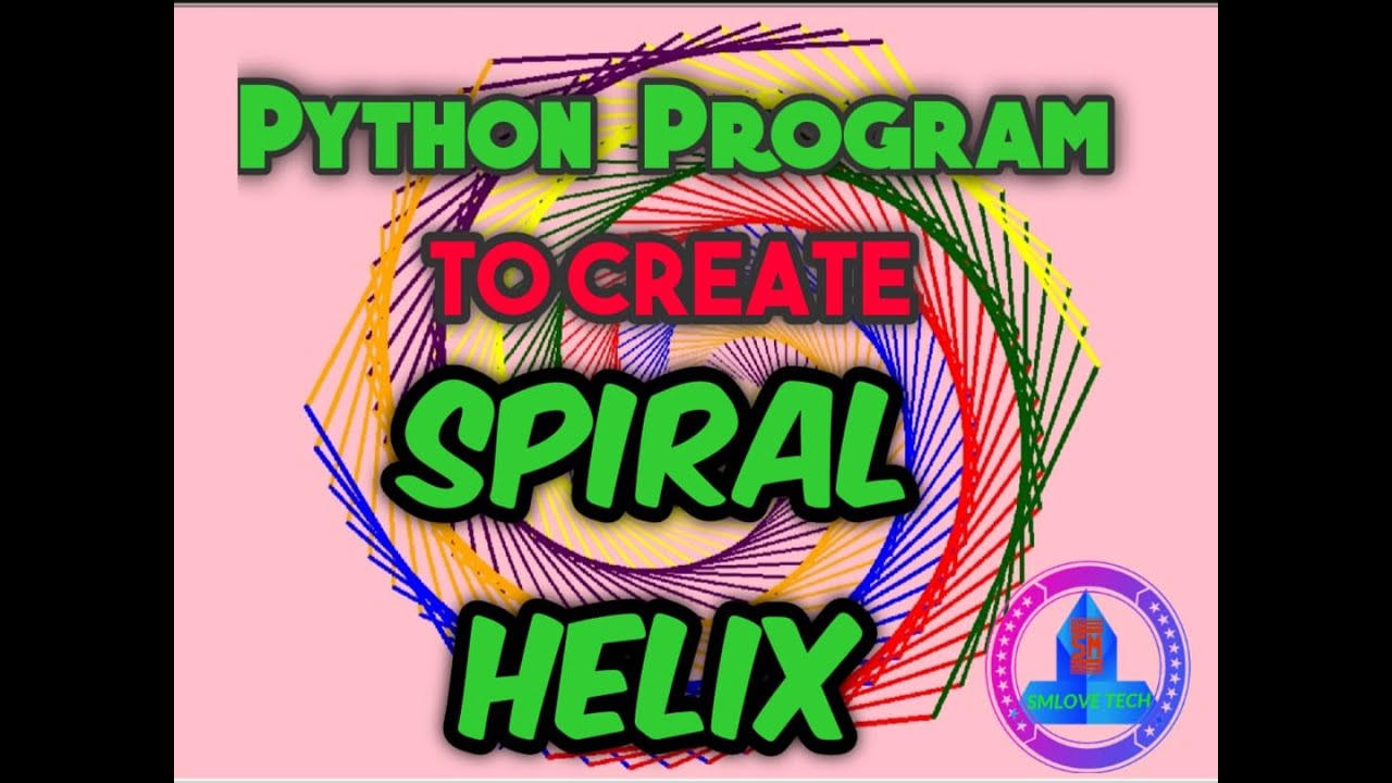 Python Turtle Program  to Draw Spiral Helix Pattern in Python turtle Graphics | python | Turtle