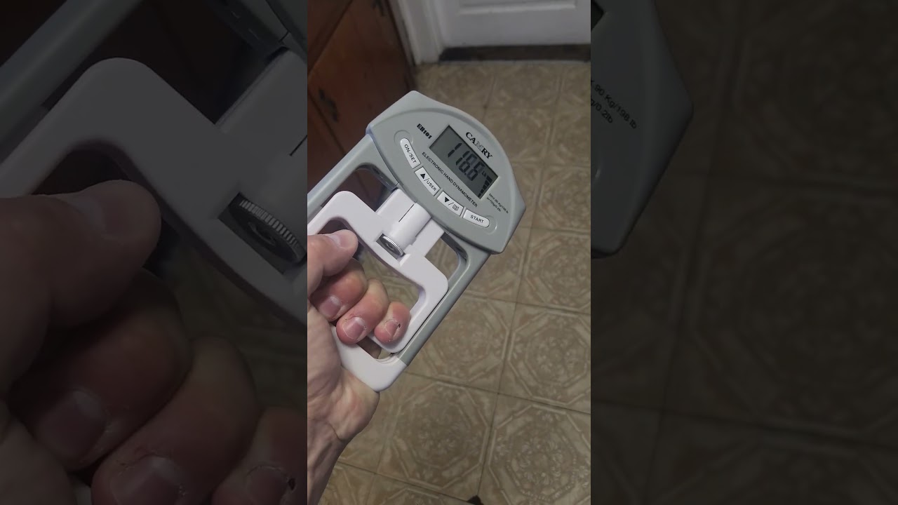 left hand grip test. #dynamometer #gripstrength