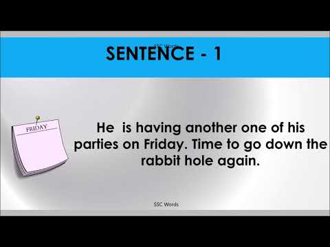 RABBIT HOLE # Idiom 94 # Meaning and five sentences # SSC Words