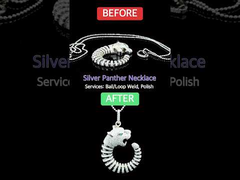 Silver Panther Pendant Restored! Jewelry Repair & Polish Transformation