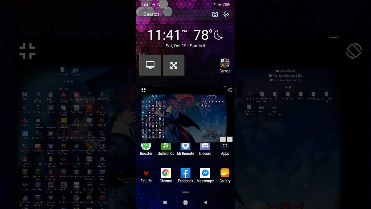 monitor desktop in Android windows unified remote widget