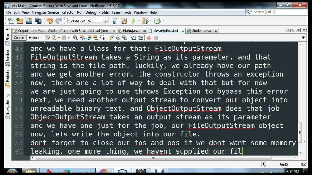 Java Lets Make Tutorial - Student Record With Save and Load