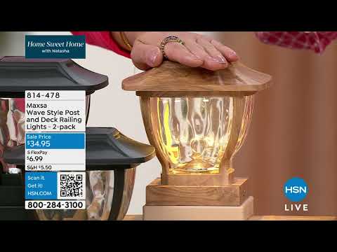 Maxsa Wave Style Post and Deck Railing Lights 2pack