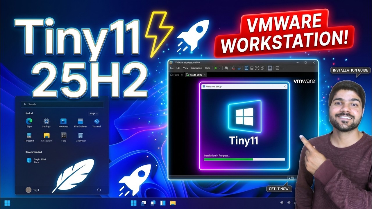 How To Install Tiny 11 25h2 on VMware Workstation