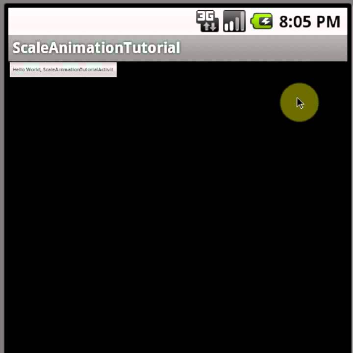 Android Scale example of Layout Animation