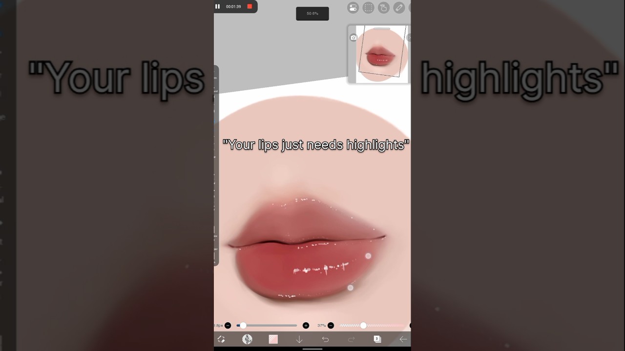 New lip highlights brush for Ibis paint x #ibispaintx #digitalart #tutorial