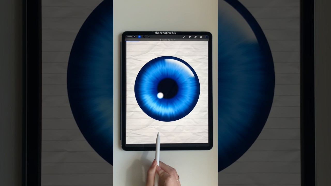 Easy eye drawing #digitalart #procreate #ipad #cute #blue #shorts #drawing #easy #painting #fun #joy