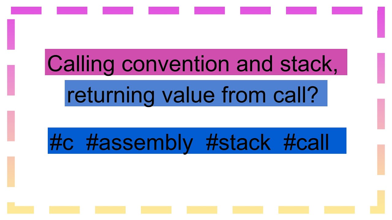 Calling convention and stack, returning value from call?