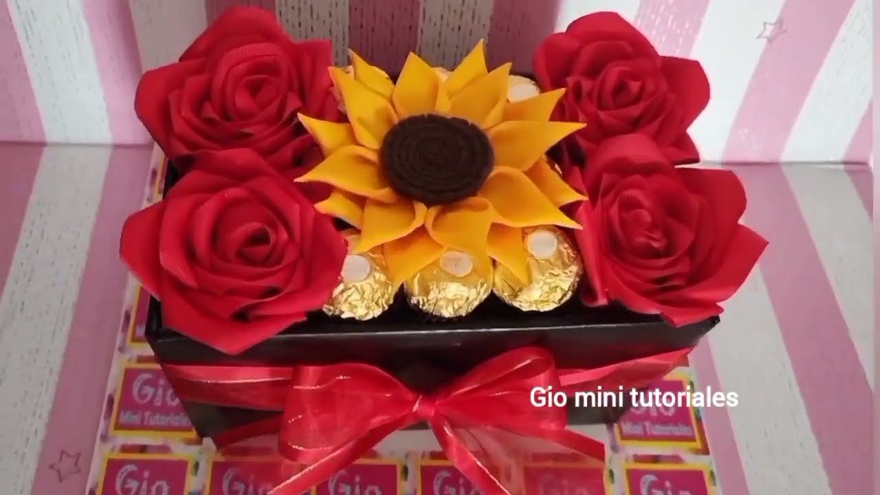 How to make a box with eternal flowers and chocolates Step by Step #diy #tutorial #crafts