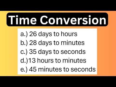 How to Convert Days, Hours , Minutes & seconds