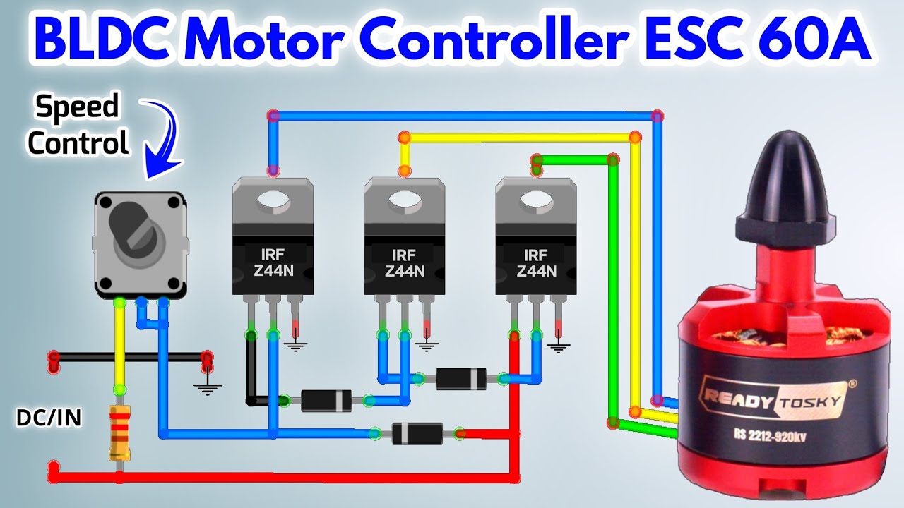60A Brushless BLDC Motor Controller ESC
