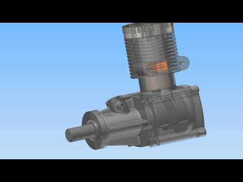 Autodesk Inventor Animated 2-stroke Engine