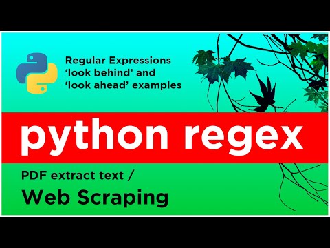 Regex - regular expressions in Python | real world examples for Web Scraping and extracting PDF text