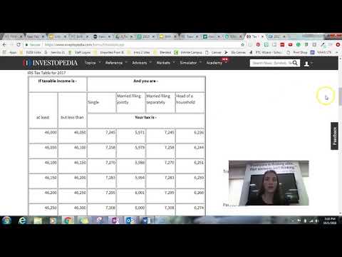 Reading a Tax Table
