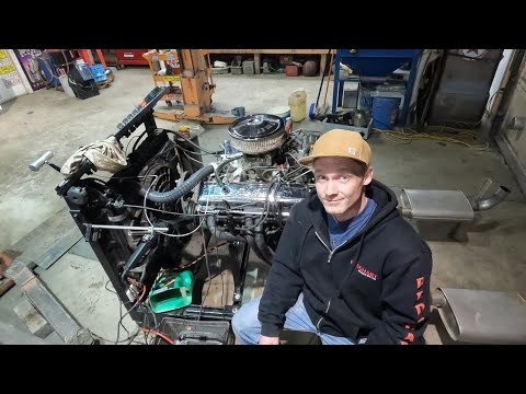 SBC 383 Stroker first start on the engine run stand