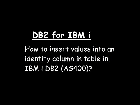 How to insert values into an identity column in table in IBM i DB2 (AS400)?