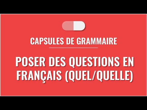 INTERROGATION QUEL QUELLE