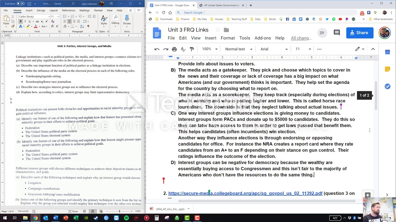 Unit 3 FRQ Walkthrough