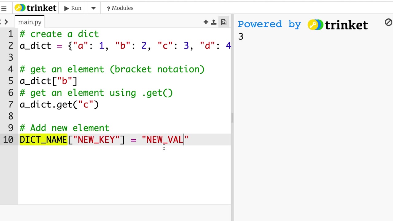 Python Tutorial #4: Dictionary