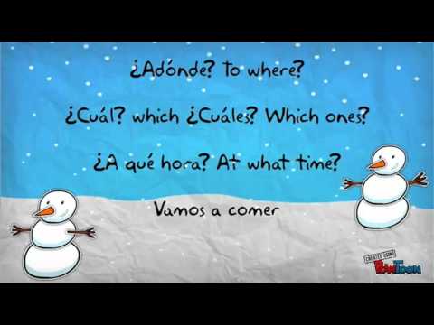Spanish Interrogatives Jingle Bells Song/ Canción de los Interrogativos