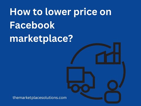 How to lower price on Facebook marketplace?