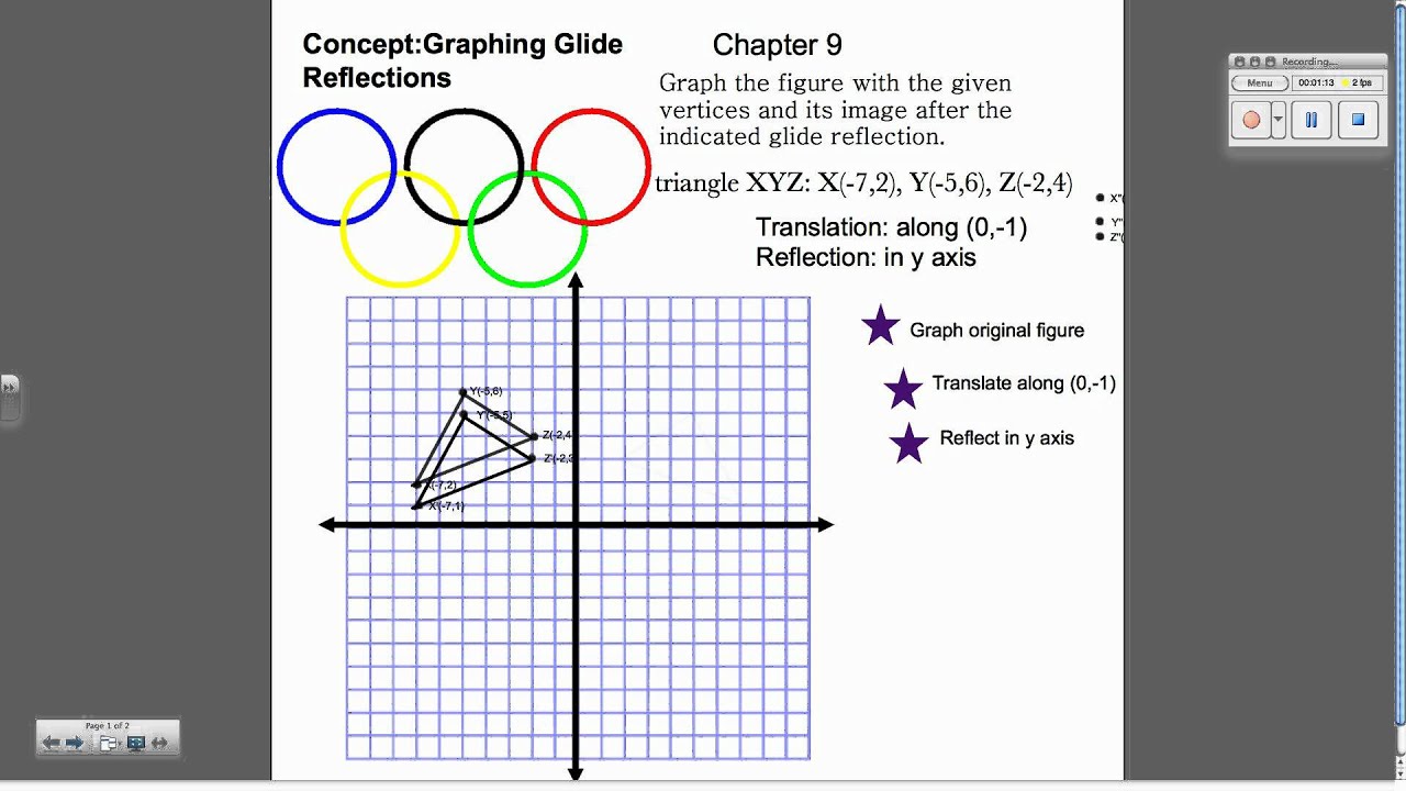 Glide Reflection on the coordinate plane