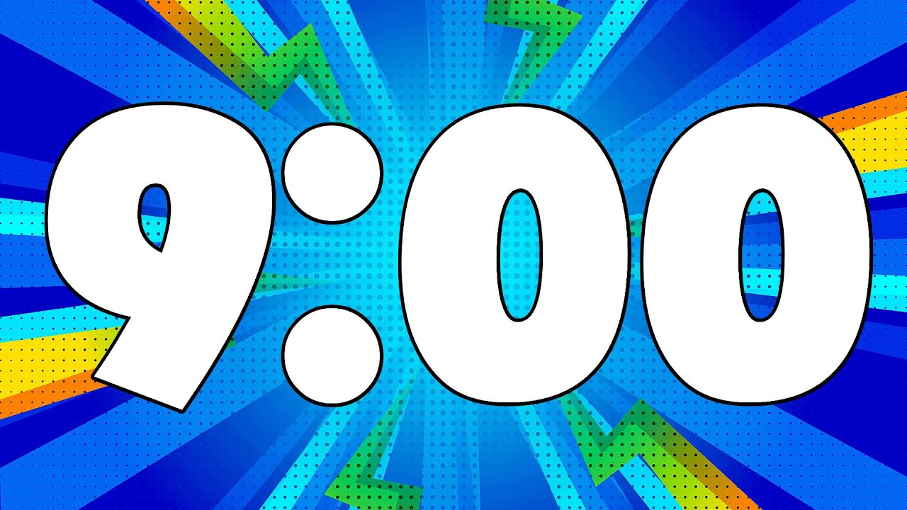Blue Comic Book Countdown Timer [9:00]