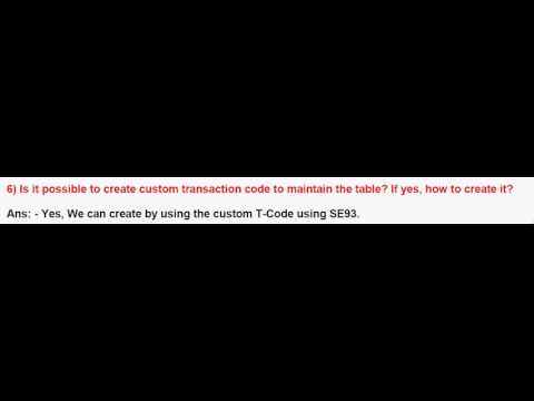 Is it possible to create custom transaction code to maintain the table If yes how to create it
