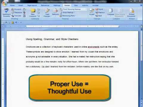 How to Use Microsoft Word's Spelling, Grammar and Style Checker